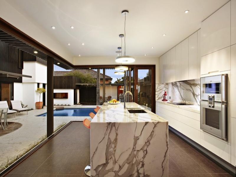 15 Modern Marble Kitchen Designs - Top Dreamer