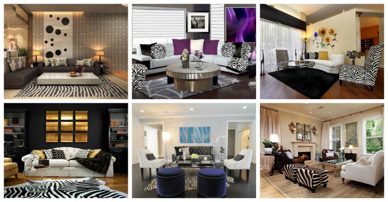 Dramatic Zebra Living Room Decoration Ideas - Top Dreamer