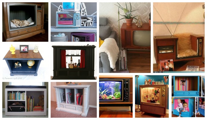 How To Reuse The Old TV And TV Console In Fantastic Ways - Top Dreamer