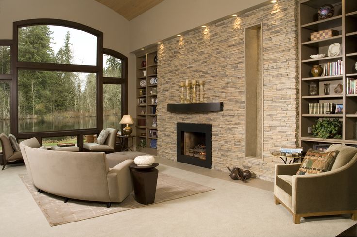Stacked Stone Fireplaces For A Warm And Modern Look Of The Home - Top ...