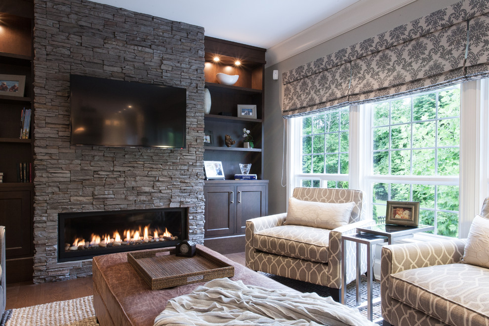 Stacked Stone Fireplaces For A Warm And Modern Look Of The Home - Top ...